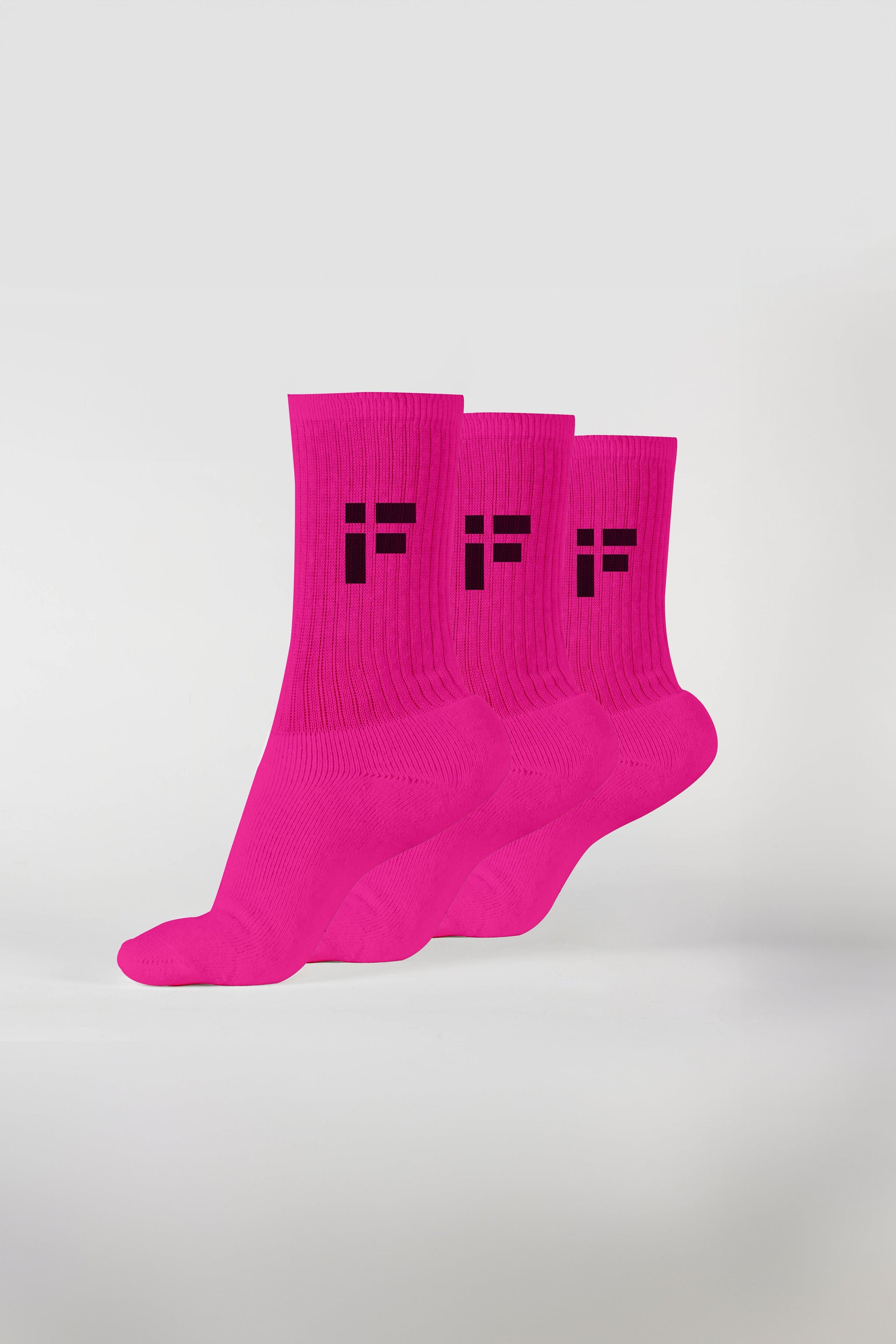 Pink INFORM Crew Training Socks 3 Pack