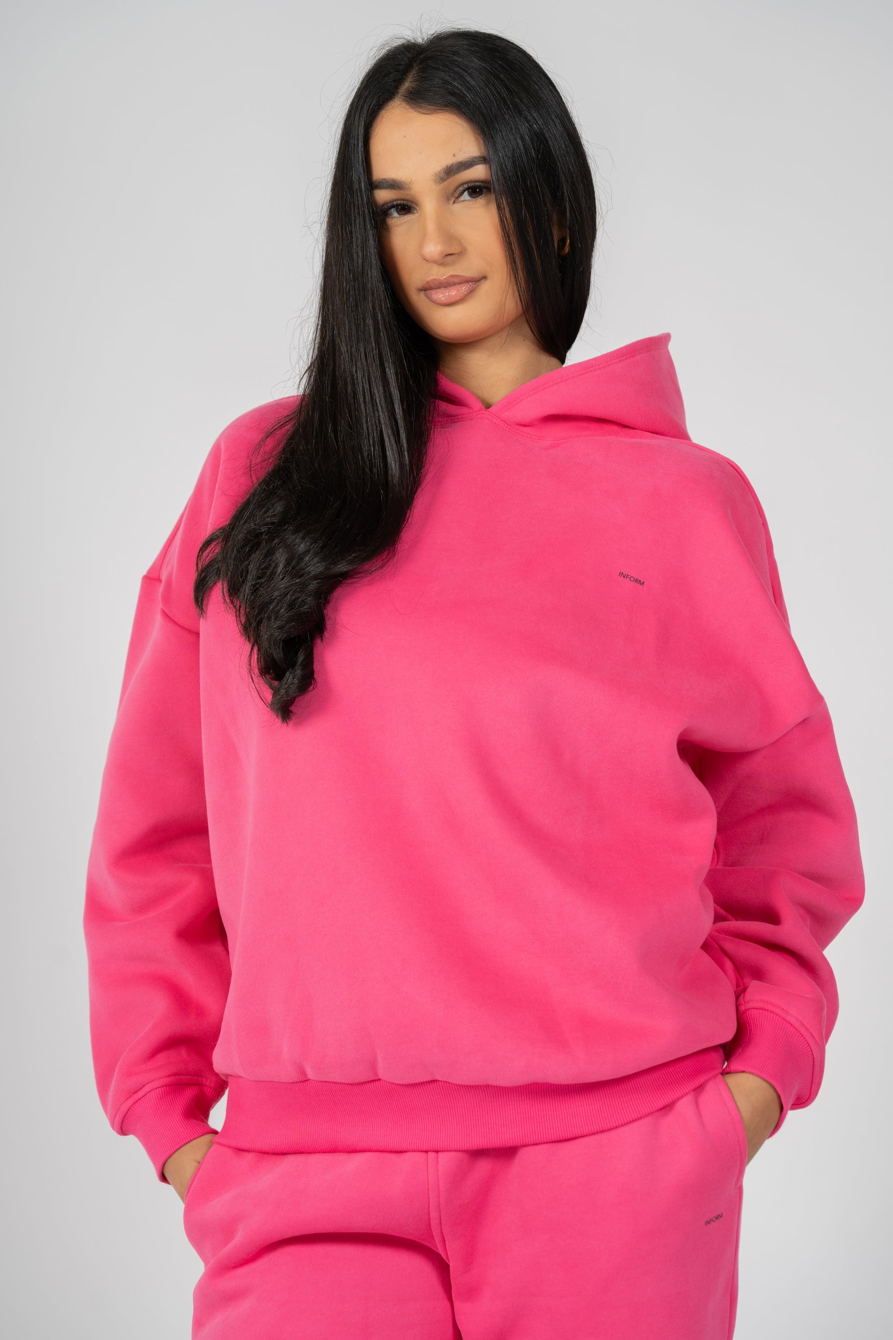 INFORM Recovery Rest Day Oversized Pink Hoodie