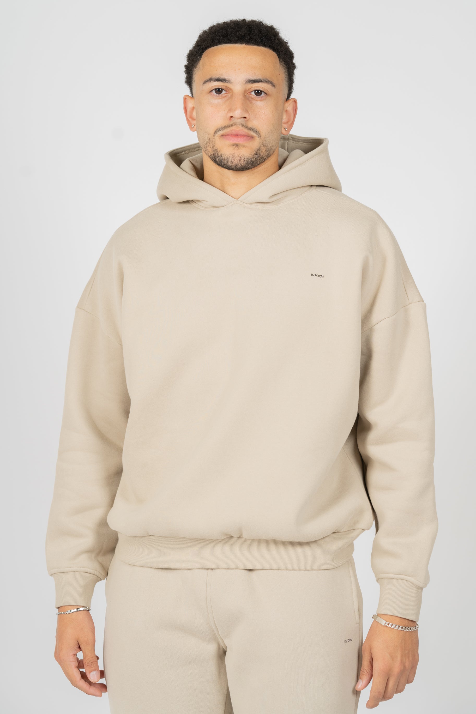 INFORM Recovery Rest Day Oversized Beige Hoodie